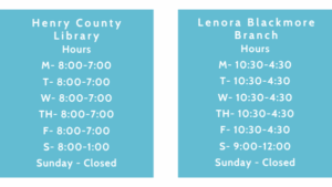 HENRY COUNTY LIBRARY – Enrich Lives, Promote Knowledge, Provide Recreation